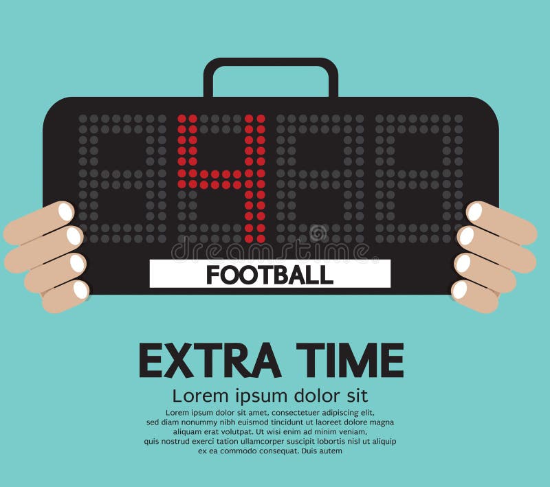 Football Extra Time. stock vector. Illustration of extra - 37955134