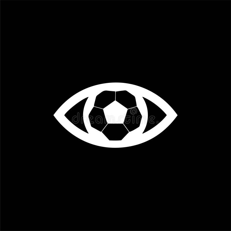 Football Eye Logo Creative Idea Stock Vector - Illustration of black ...