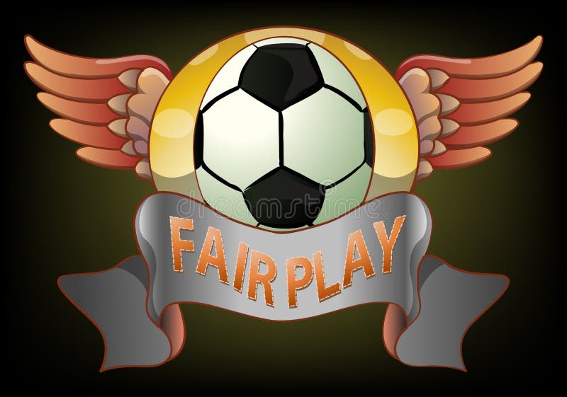 Football Fair Play Badge on Dark Background Stock Vector - Illustration ...