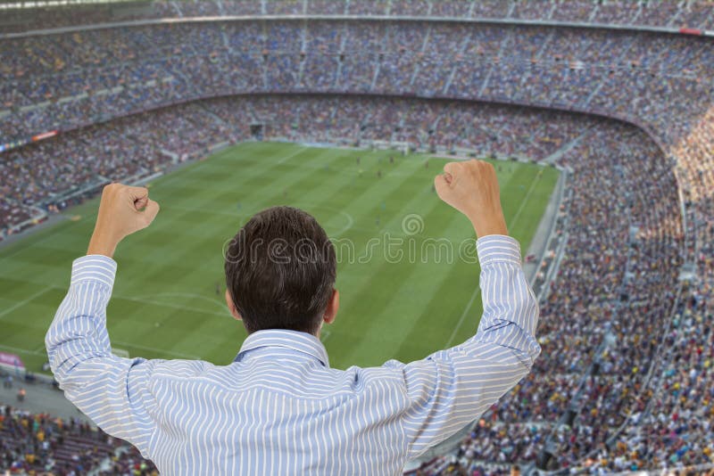 Football Fan Celebration stock photo. Image of winning - 19923646