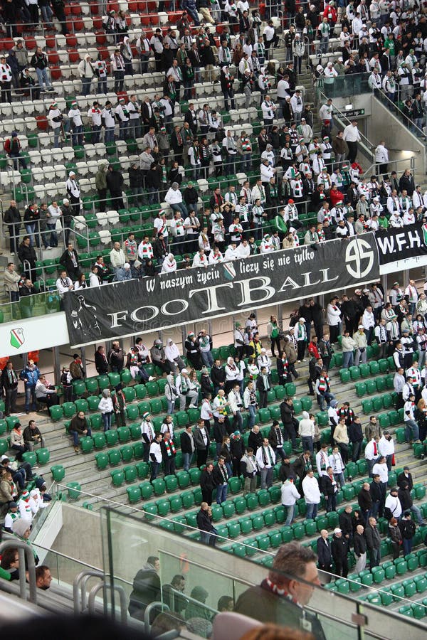 Football fans editorial stock photo. Image of legia, soccer - 23941493