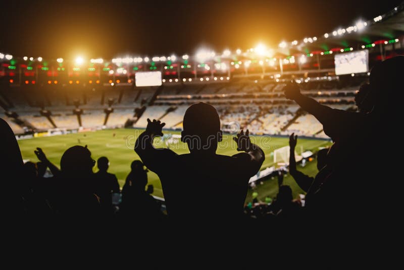 Football Fans at the Stadium. Stock Image - Image of sport, public ...