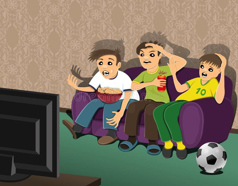 Football fans. stock vector. Illustration of characters - 41654598