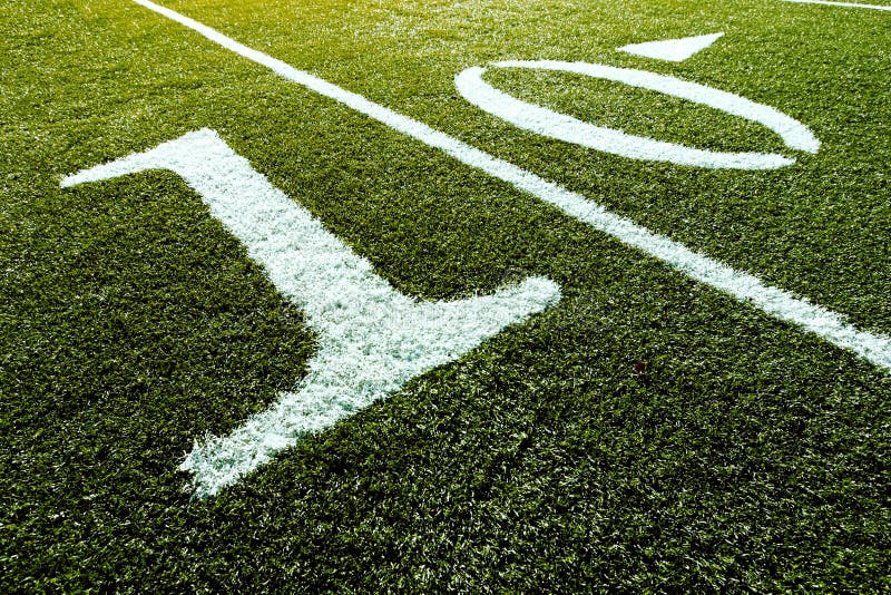 Football Field 10 Yard Line Stock Image - Image of brown, football: 3291651