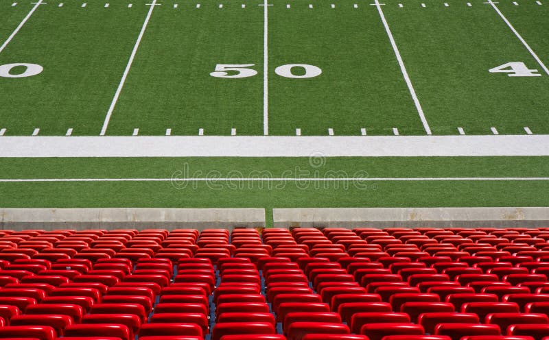 Football field stock image. Image of line, team, stadium - 17877685