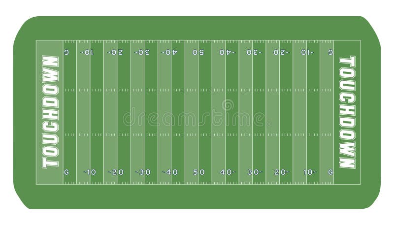Scale Diagram of Soccer and American Football Stock Vector ...