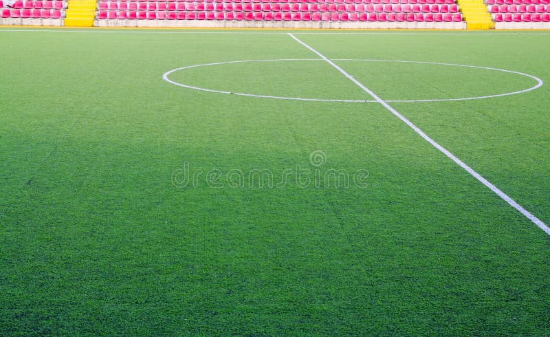 Football field stock image. Image of ball, field, chairs - 8535407