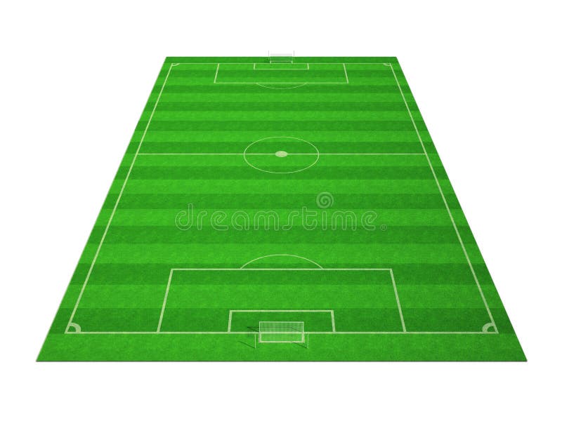 Football Field Isolated on White Stock Illustration - Illustration of ...