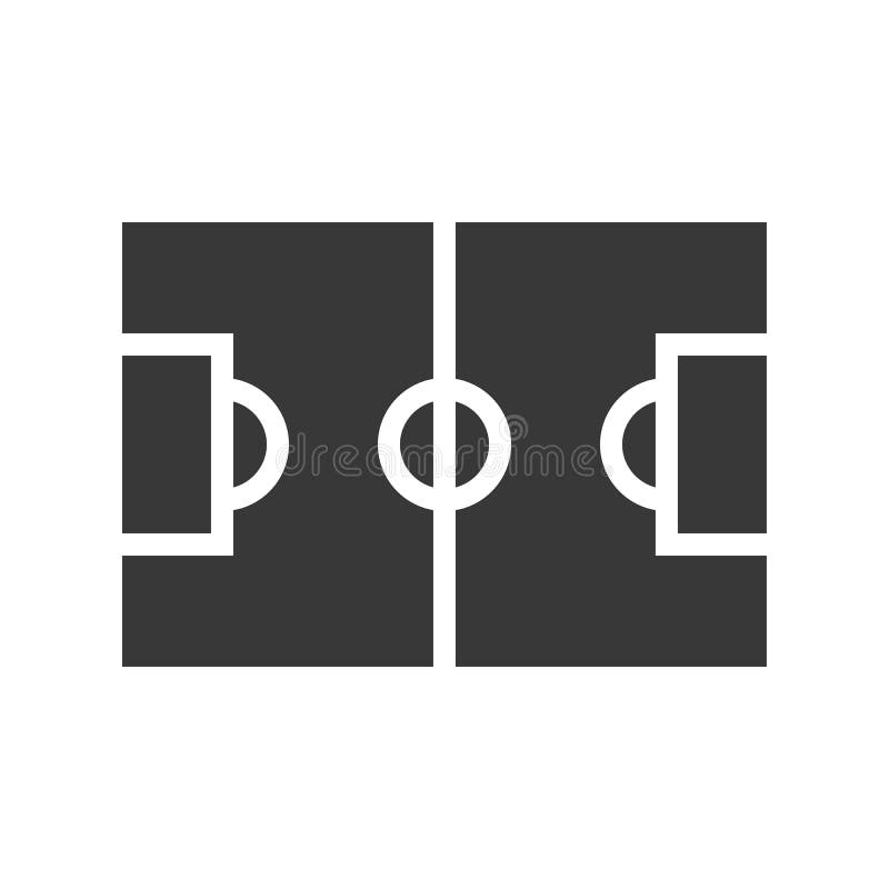 Football Field or Pitch, Soccer Related Solid Icon Stock Vector ...