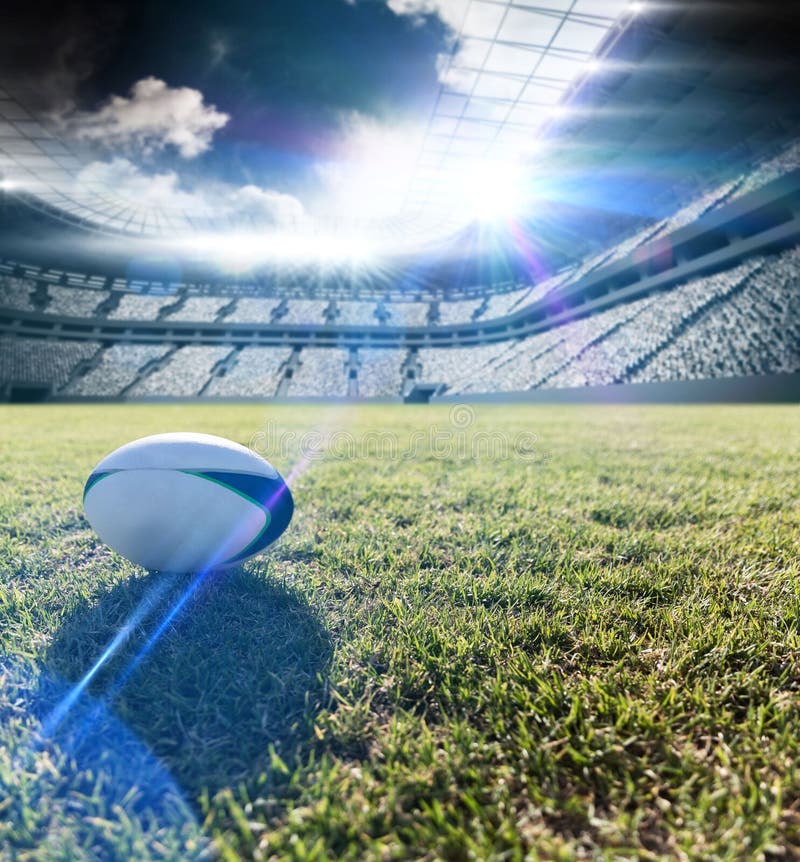 Football on Field in Stadium. Stock Image - Image of popular, success ...
