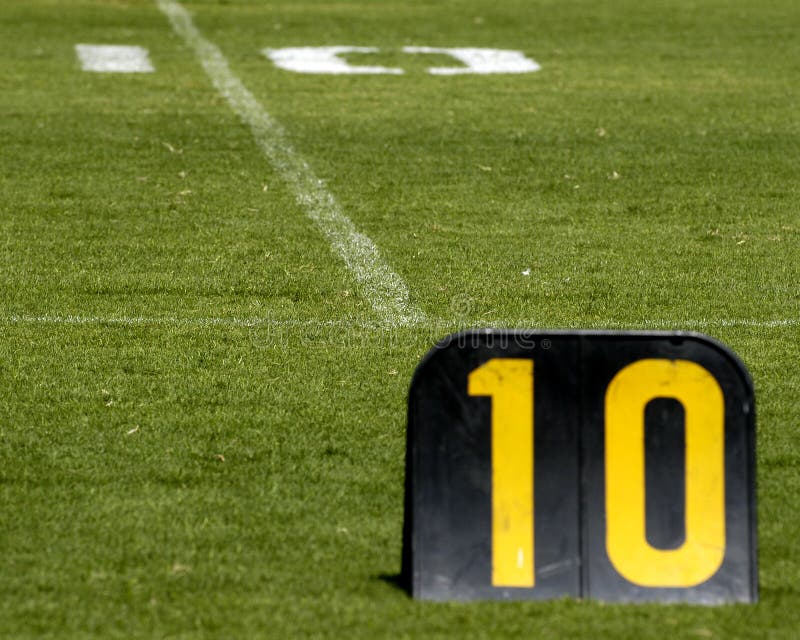 Football Field Ten Yard Line Stock Photo - Image of arena, ball: 137168