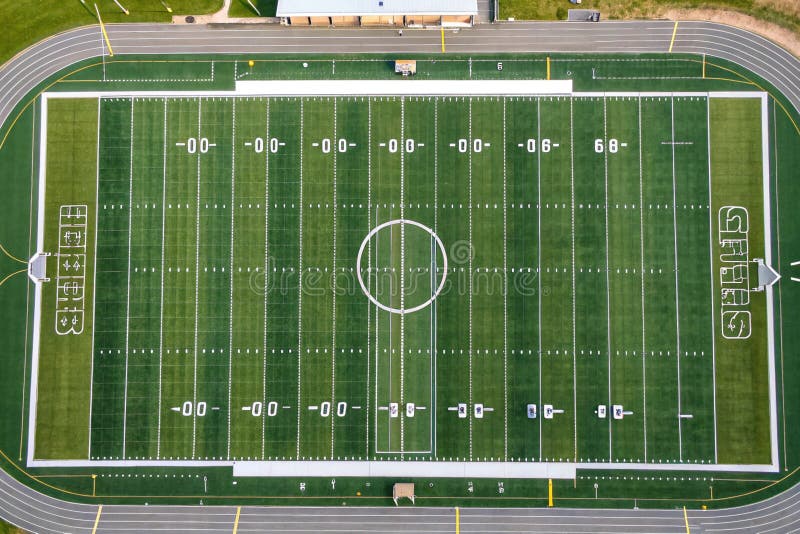 Football Field Top View with Standard Markings Stock Illustration ...