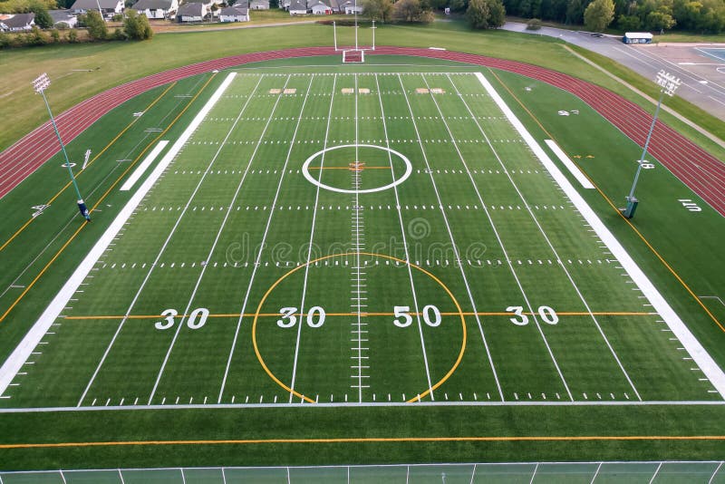 Football Field Top View with Standard Markings Stock Illustration ...