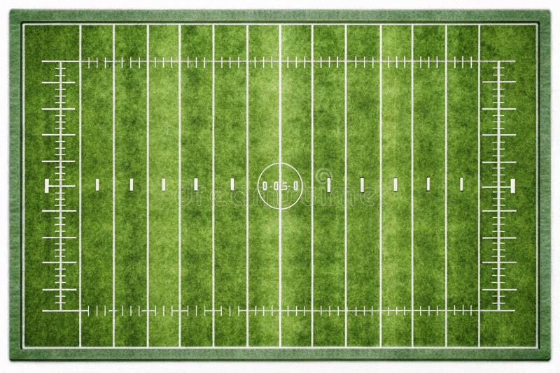 Football Field Top View with Standard Markings Stock Illustration ...