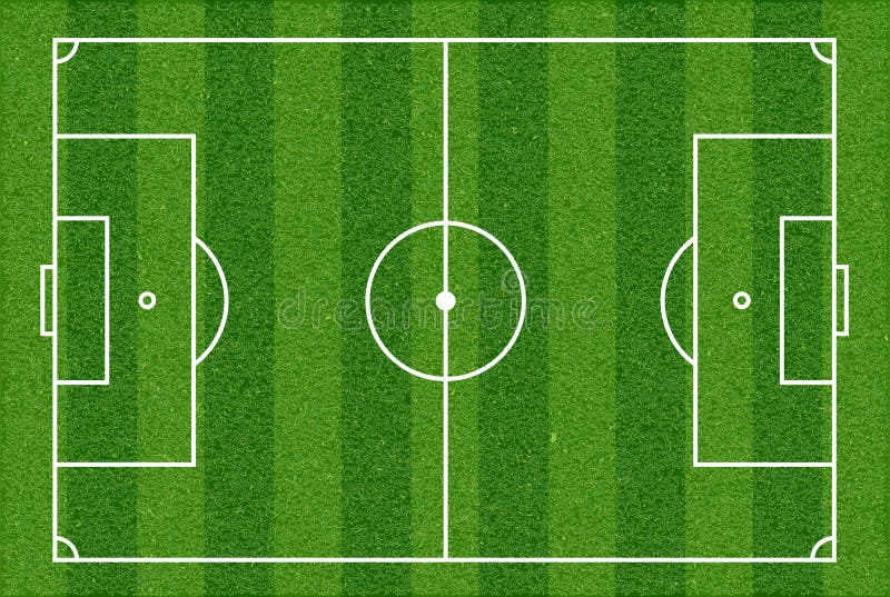 Football field. Top view. stock vector. Illustration of green - 64960943