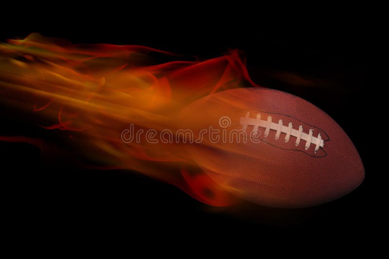 Football on Fire stock image. Image of fire, throw, sport - 9839007