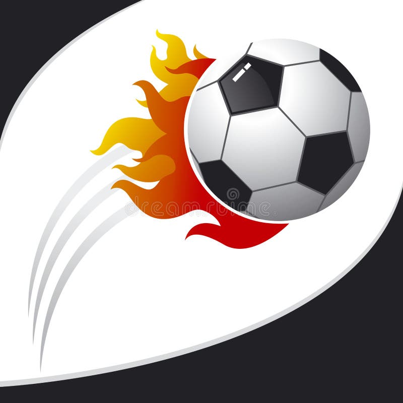 Football fire stock vector. Illustration of vector, fire - 31024654