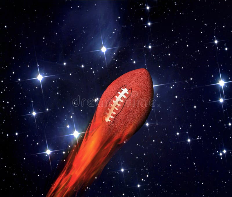 Football on Fire. stock photo. Image of heaven, ignite - 125291170