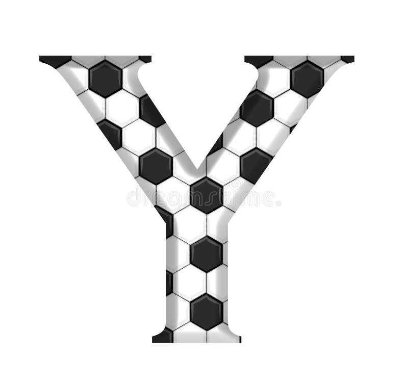 Football Font Y stock image. Image of font, foot, polygon - 365468433