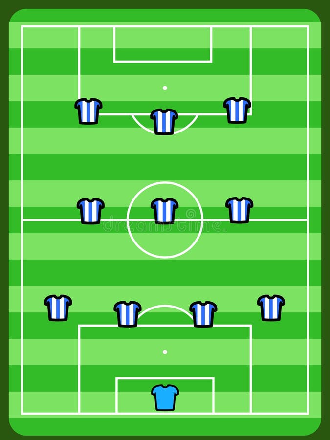Football formation stock vector. Illustration of players - 27891180