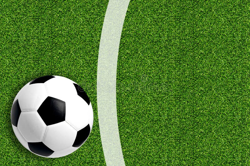 Football on Fresh Spring Green Stock Image - Image of pattern, lawn ...