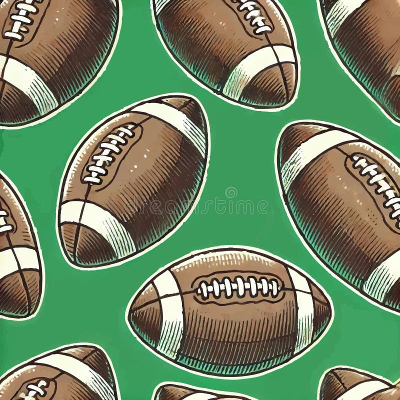 Football Fun Print Design in Vector Stock Vector - Illustration of ...