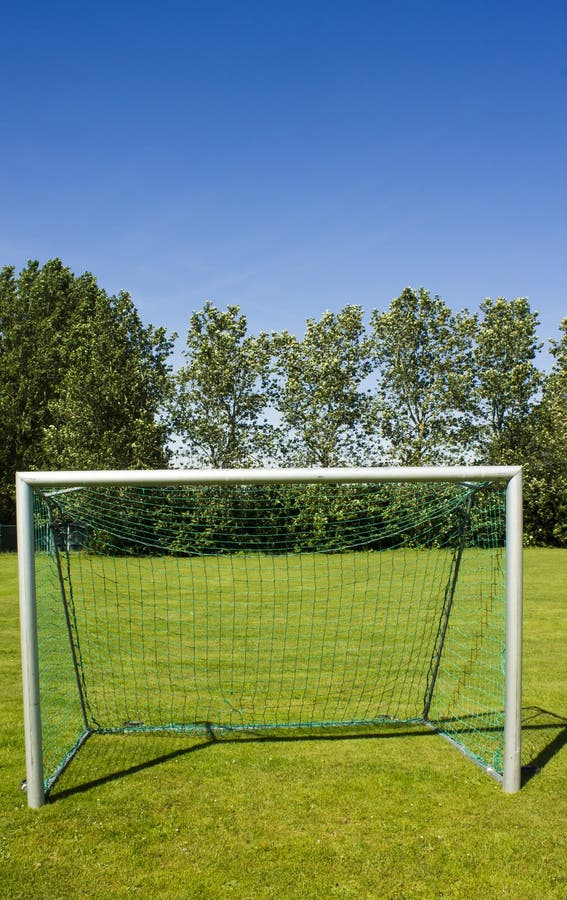Football Goal Side View Isolated on White Background. 3d Rendering ...