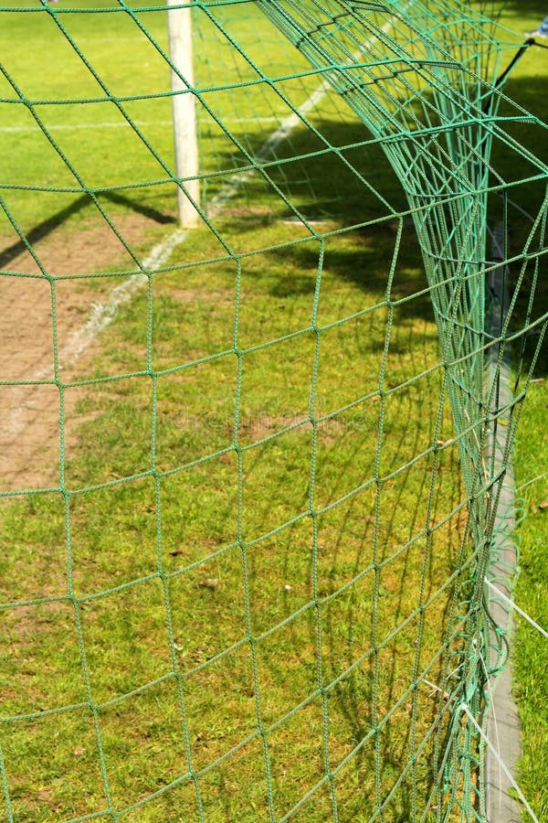 The football goal net stock image. Image of grass, string - 41159221