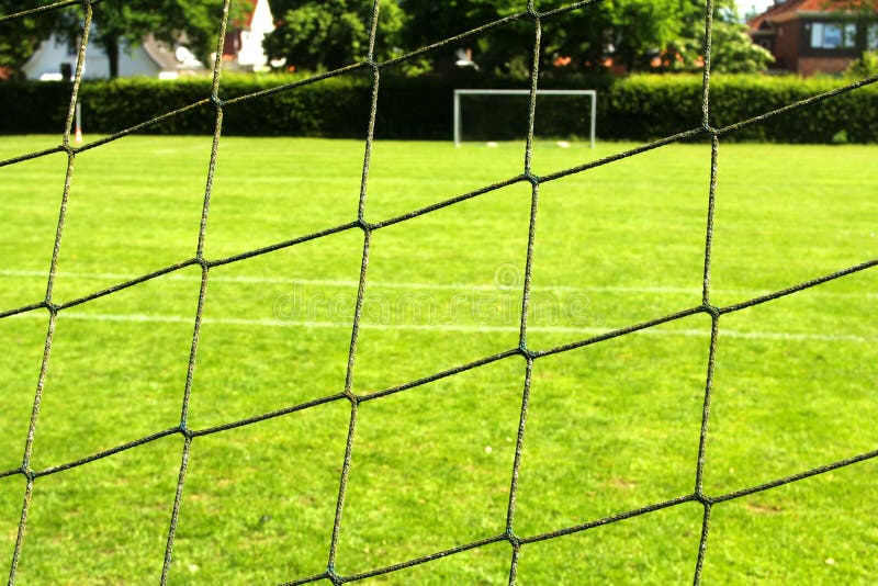 The football goal net stock image. Image of grass, string - 41159221