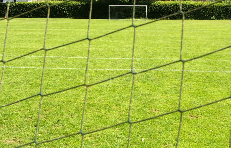 The football goal net stock image. Image of grass, string - 41159221