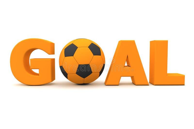 Football Goal Orange stock illustration. Illustration of global - 13145305