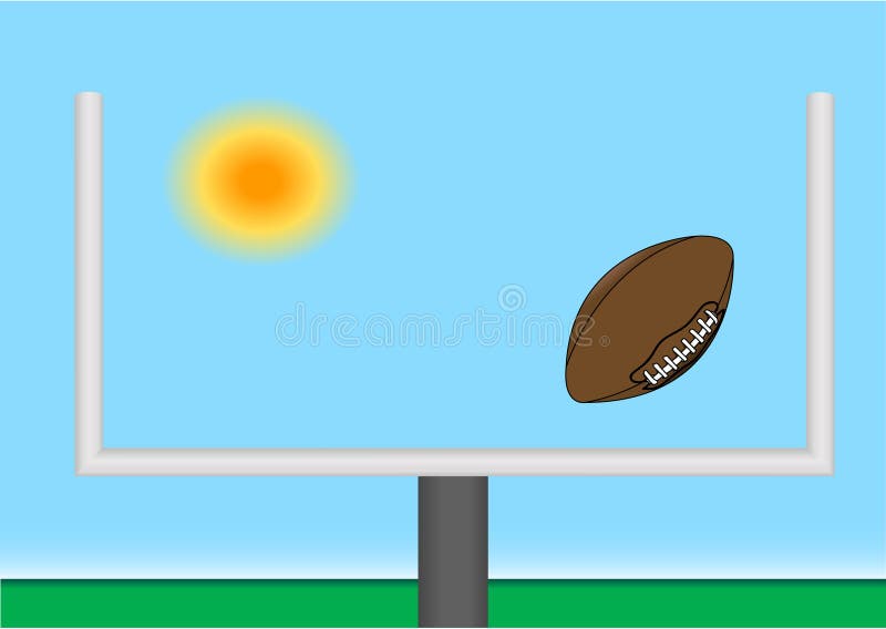 Football through goal post stock vector. Illustration of compete - 4396035