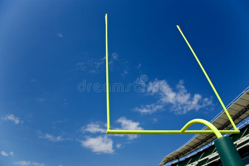Football Field Goal Posts Vintage Stock Image - Image of poles, sepia ...