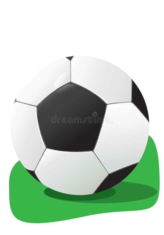 Football in a grass stock vector. Illustration of field - 18537190