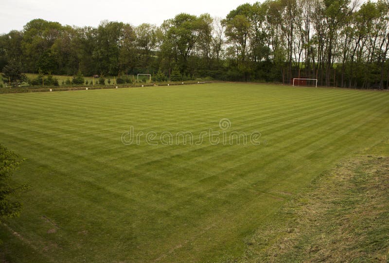Football ground stock photo. Image of lawn, small, green - 19532164