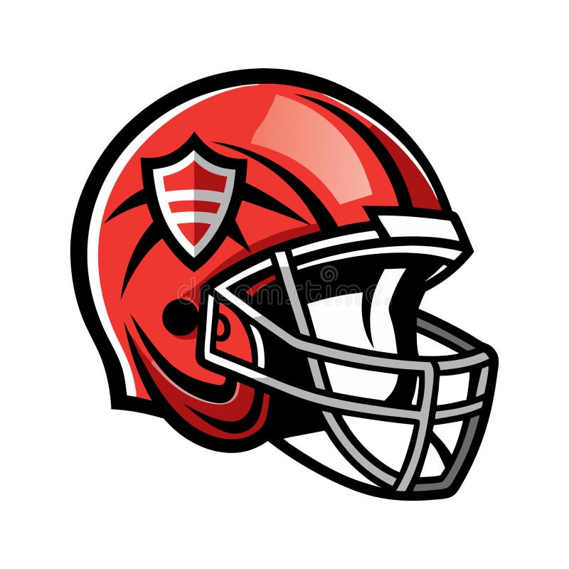 A Football Helmet with a Shield on it Stock Vector - Illustration of ...