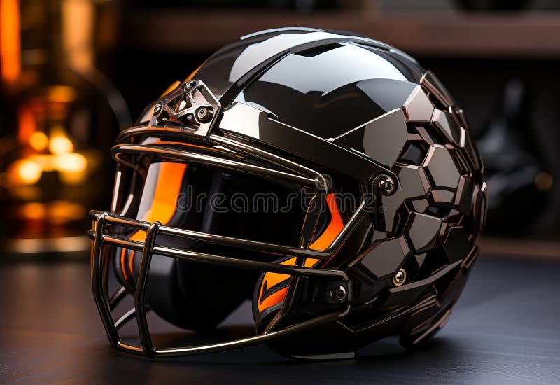 A Football Helmet Sitting on a Table. AI Generated Stock Illustration ...