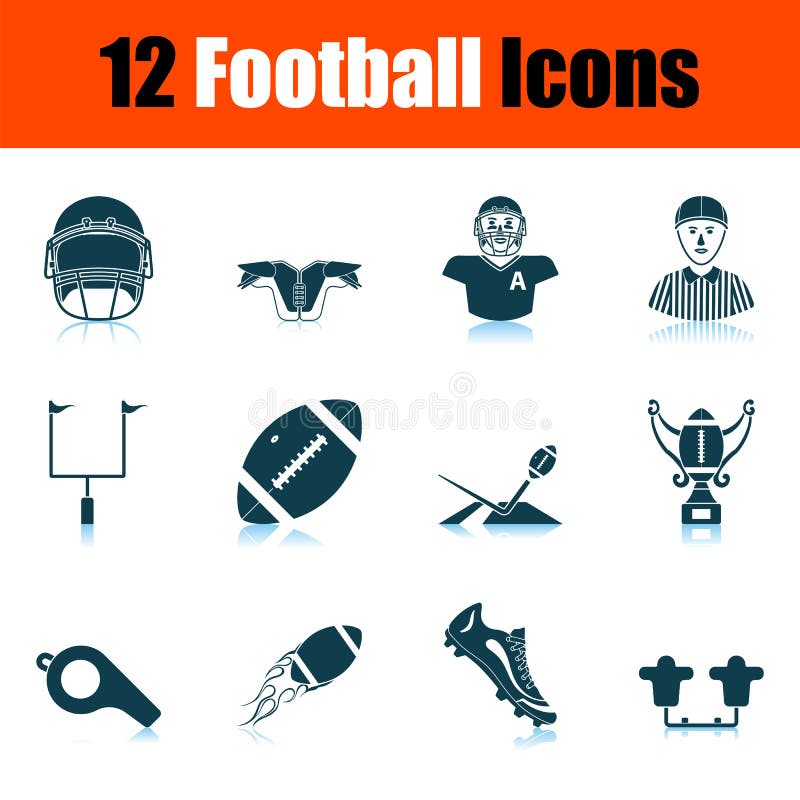 Football Icon Set stock vector. Illustration of exercise - 146071368