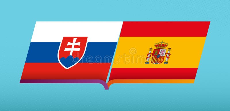 Football Icon of Slovakia Versus Spain in Football Competition Stock ...