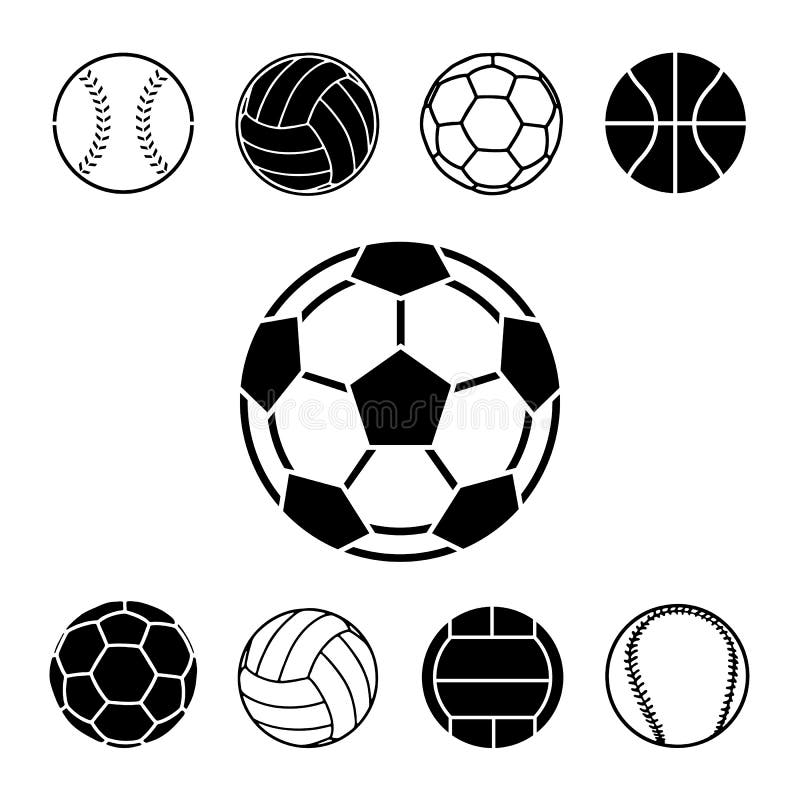Football Icons Set Great for Any Use. Vector EPS10 Stock Vector ...