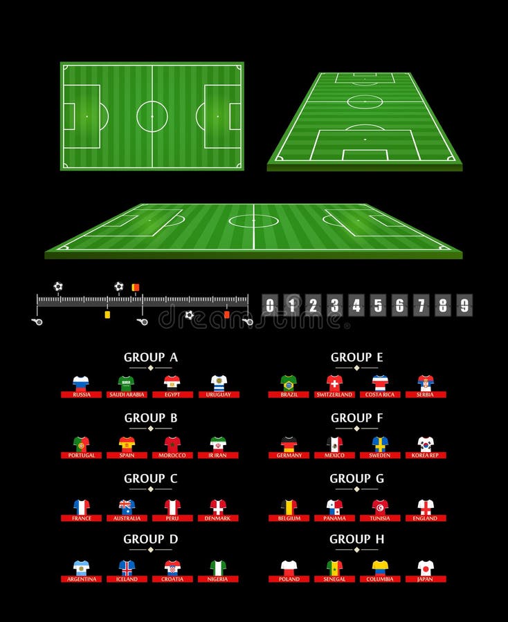 Football Infographic Elements Stock Vector - Illustration of arrow ...