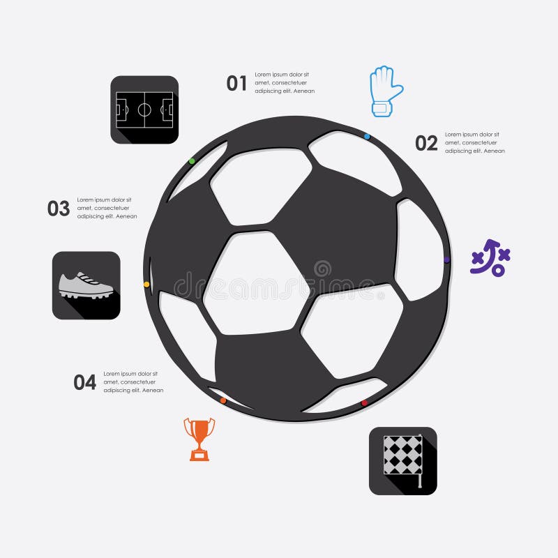 Football infographic stock vector. Illustration of design - 54106478