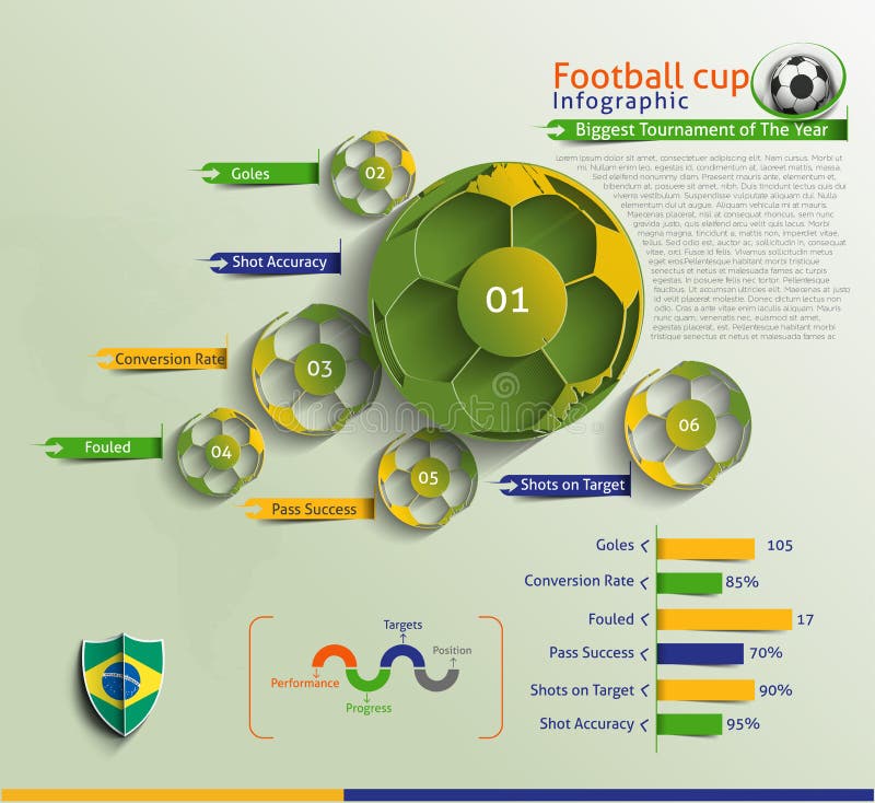 Football Infographic Vector Stock Vector - Illustration of abstract ...