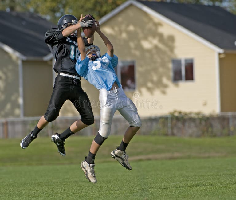 Football interception editorial image. Image of action - 6848680