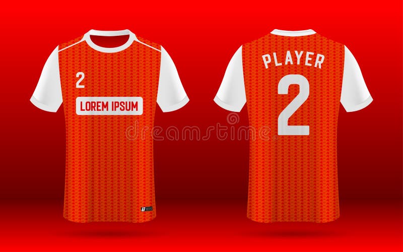 Football Jersey Front and Back Design Template Stock Vector ...