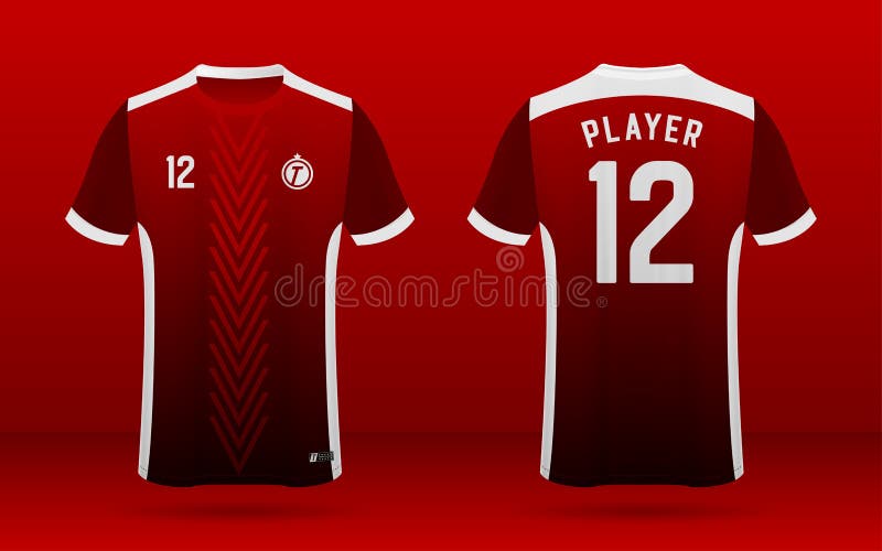 Football Jersey Front and Back Design Template Stock Vector ...