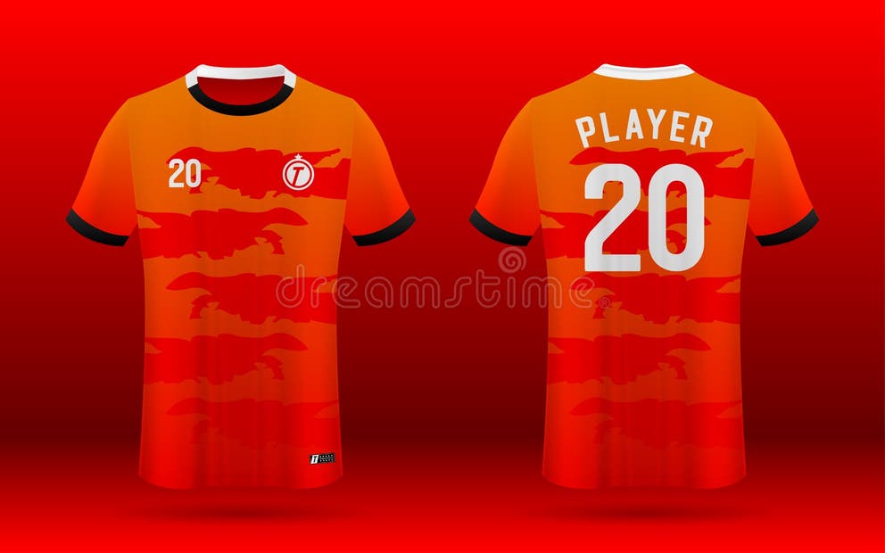 Football Jersey Front and Back Design Template Stock Vector ...