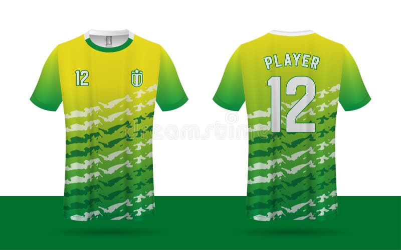 Football Jersey Front and Back Design Template Stock Vector ...