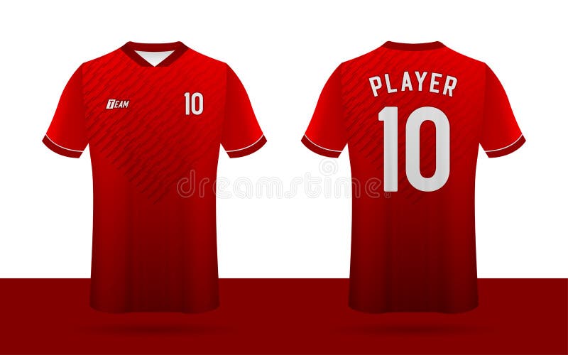 Football Jersey Front and Back Design Template Stock Vector ...