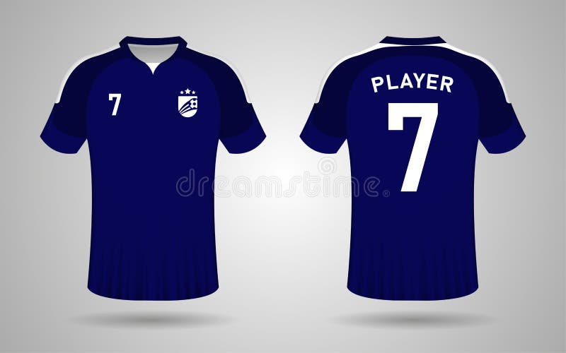 Football Jersey Front and Back Design Template Stock Vector ...